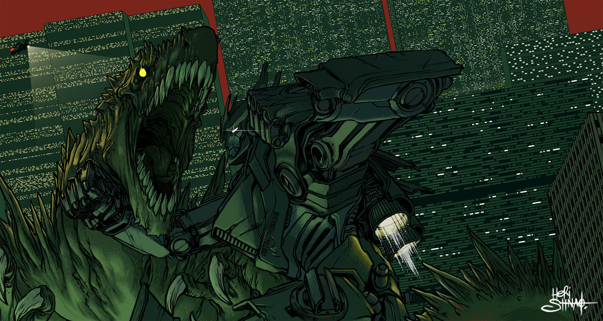 ArtStation - Kaiju VS Mecha