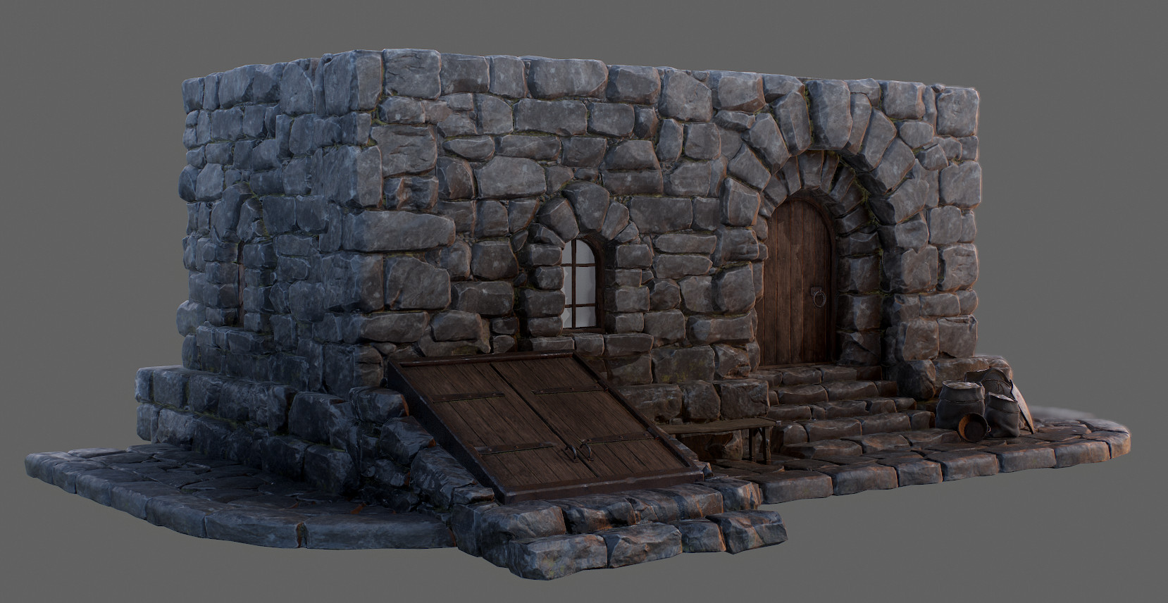 ArtStation - Modular Stone Wall pieces - Orloth