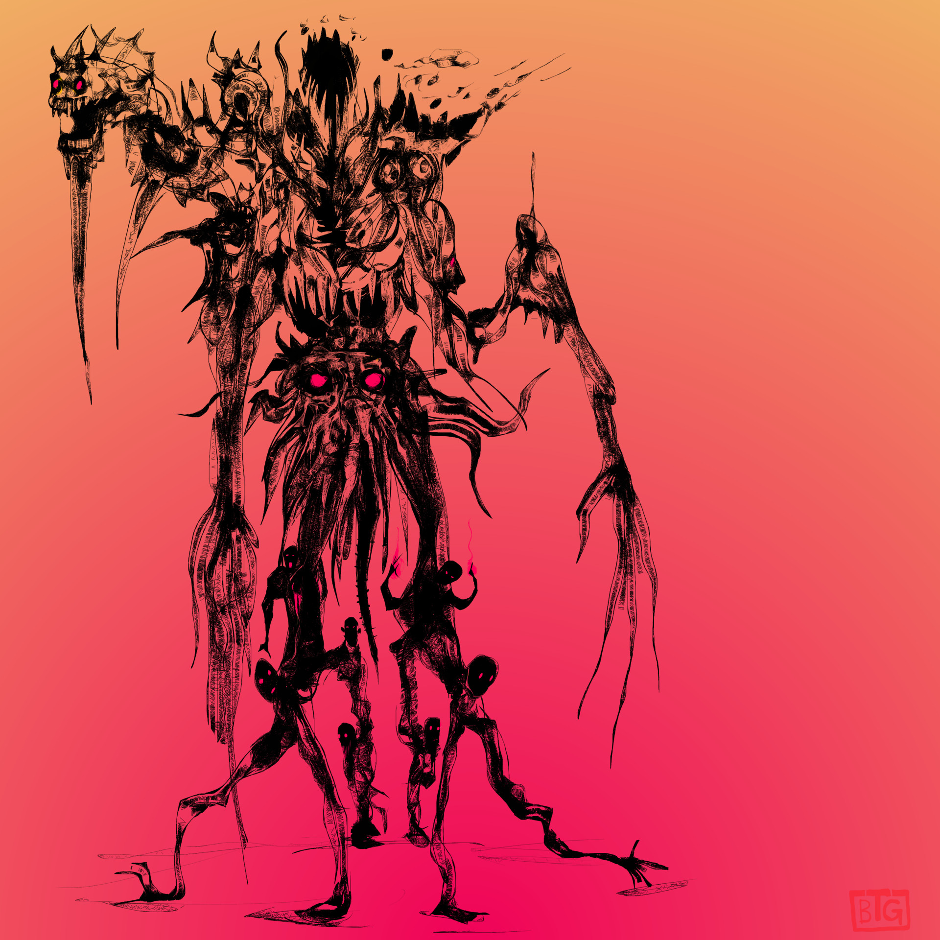 ArtStation - Demons From Beyond the Gate, sketches