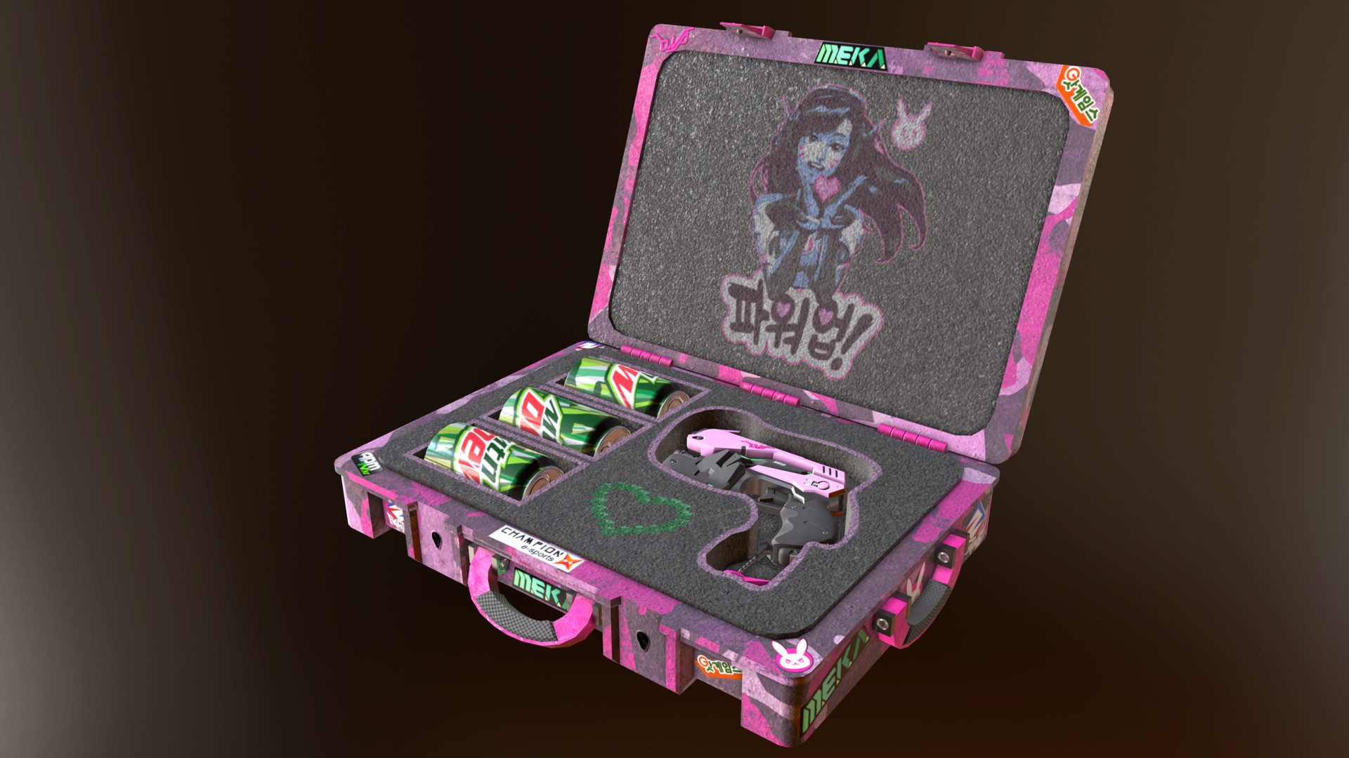 ArtStation - D.Va gun case low poly fan art