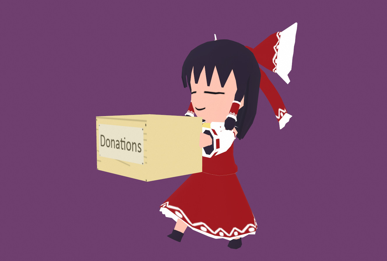 ArtStation - Hakurei Reimu - Low Poly Character