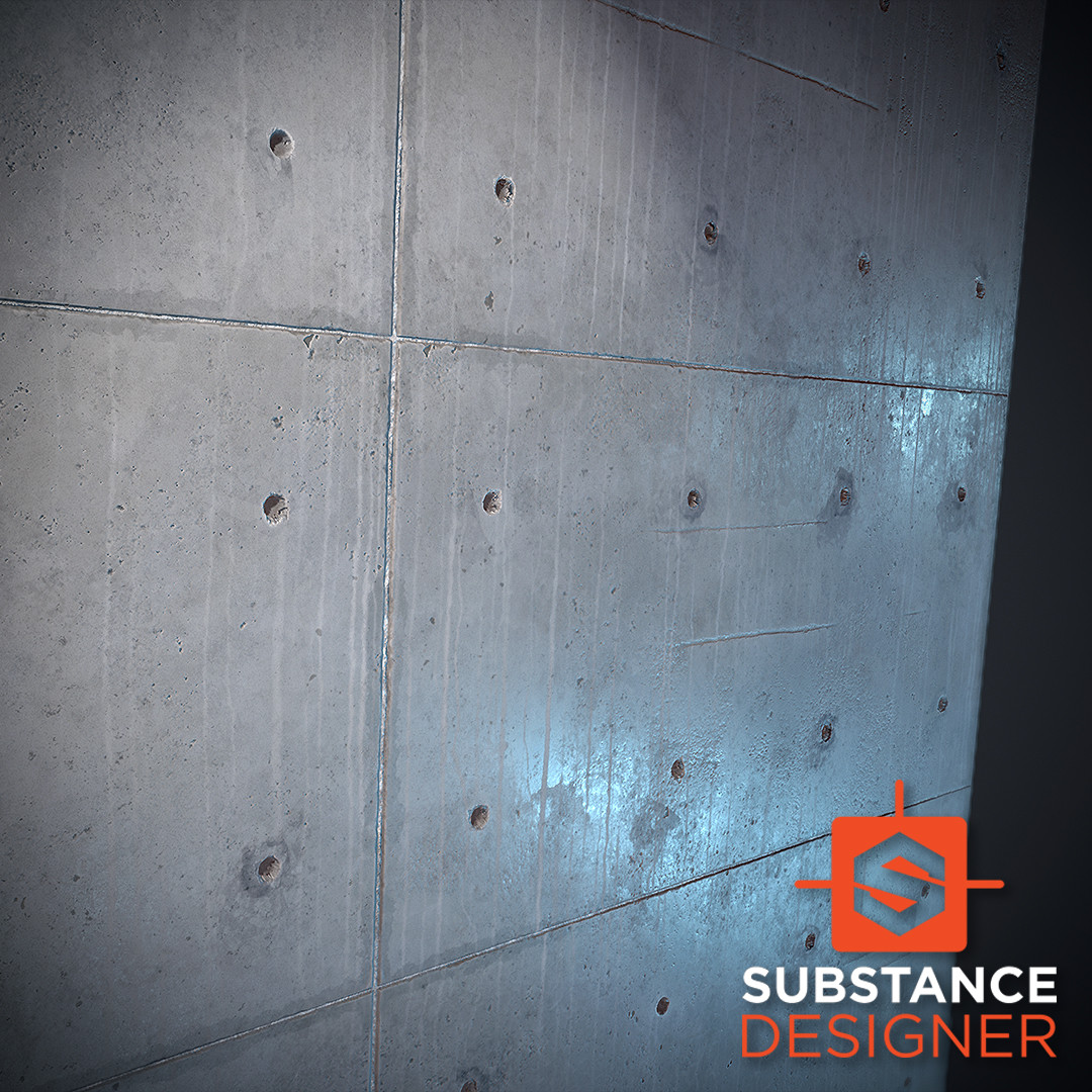 ArtStation - Poured Concrete / Substance Designer