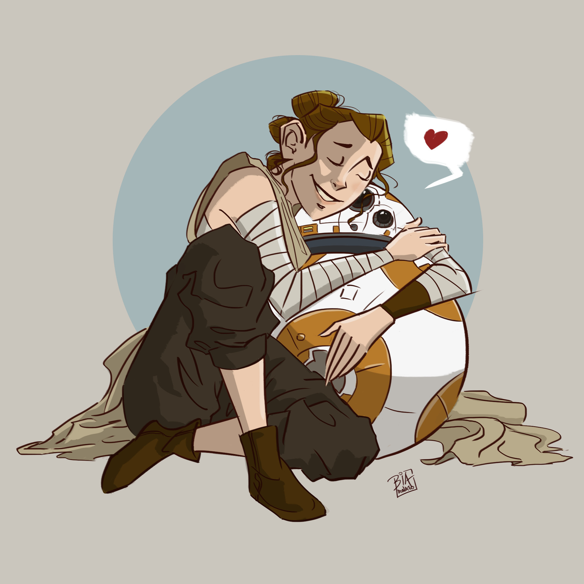 ArtStation - Rey and BB-8