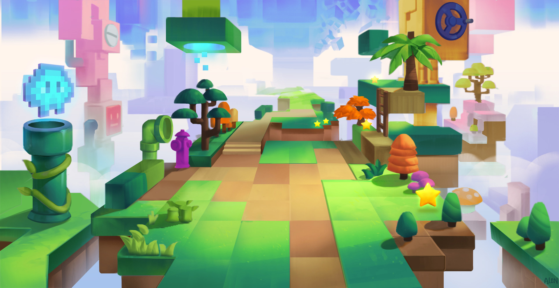 ArtStation - cartoon scene