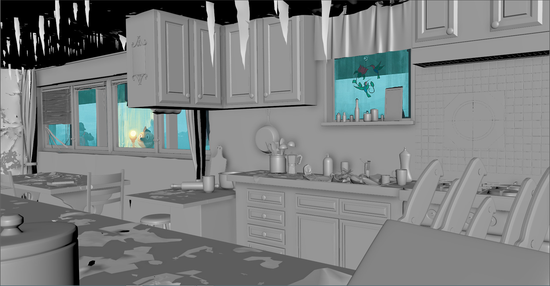 ArtStation - The Electric State - Kitchen WIP
