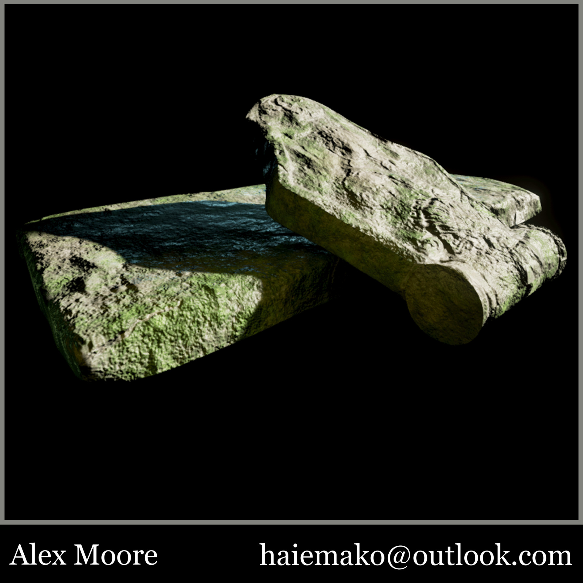 ArtStation - Stone Slab + Shield