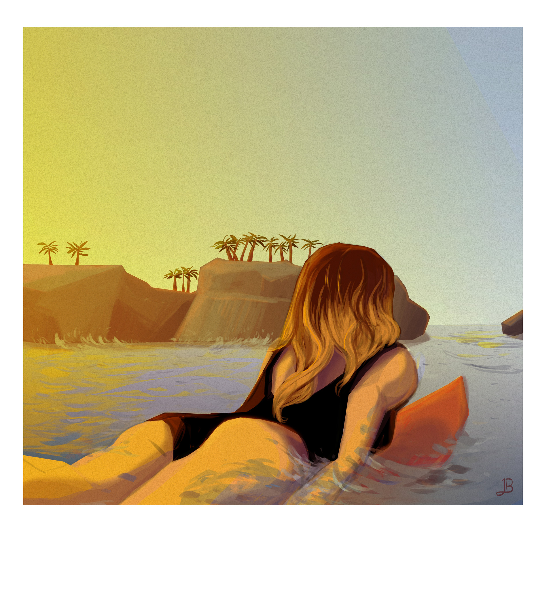 ArtStation - Surfing girl 03