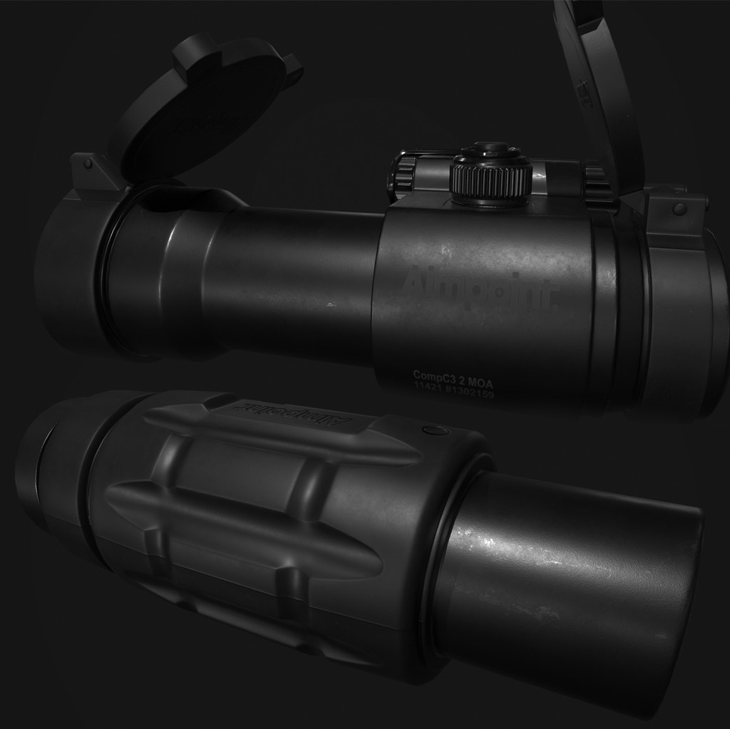 ArtStation - Aimpoint Scope and 3x Magnifier
