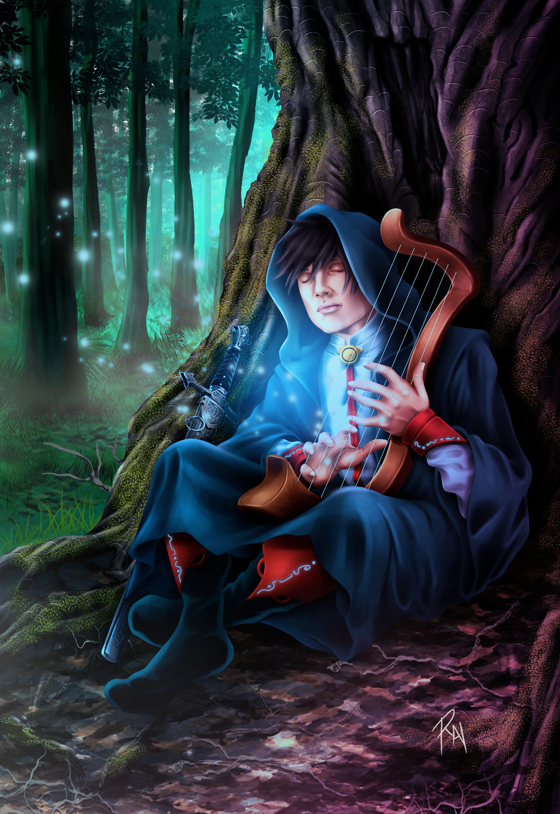 ArtStation - The Lyre Player