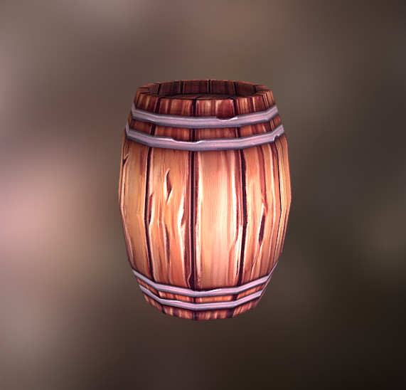 ArtStation - Low Poly Hand Painted Barrel - 212 Tris