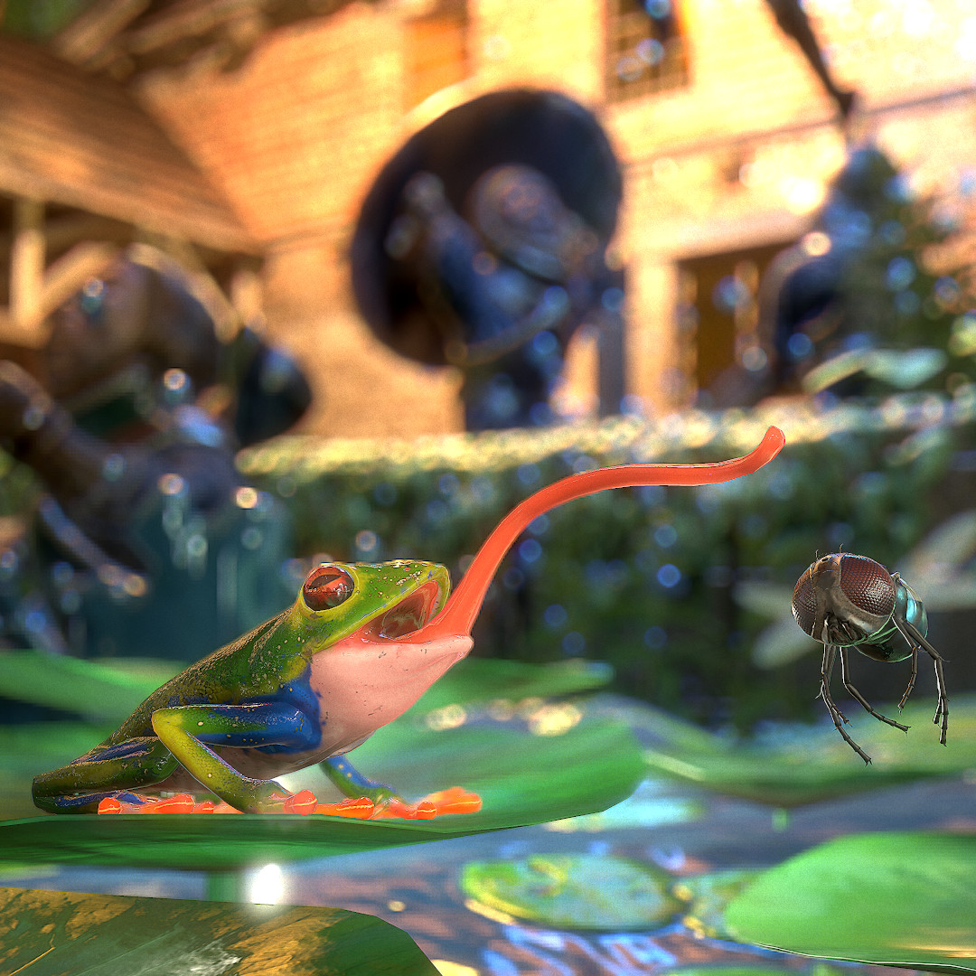 ArtStation - Frog & Fly