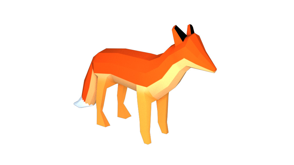 ArtStation - Fox Low Poly