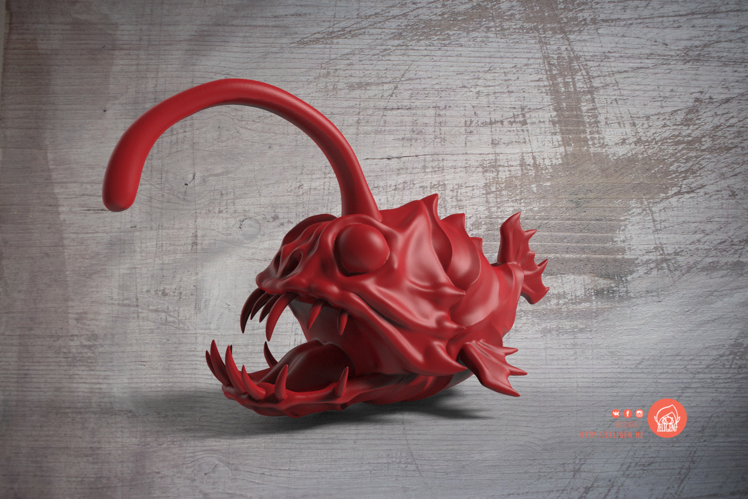 ArtStation - Angler fish toy 3D print model