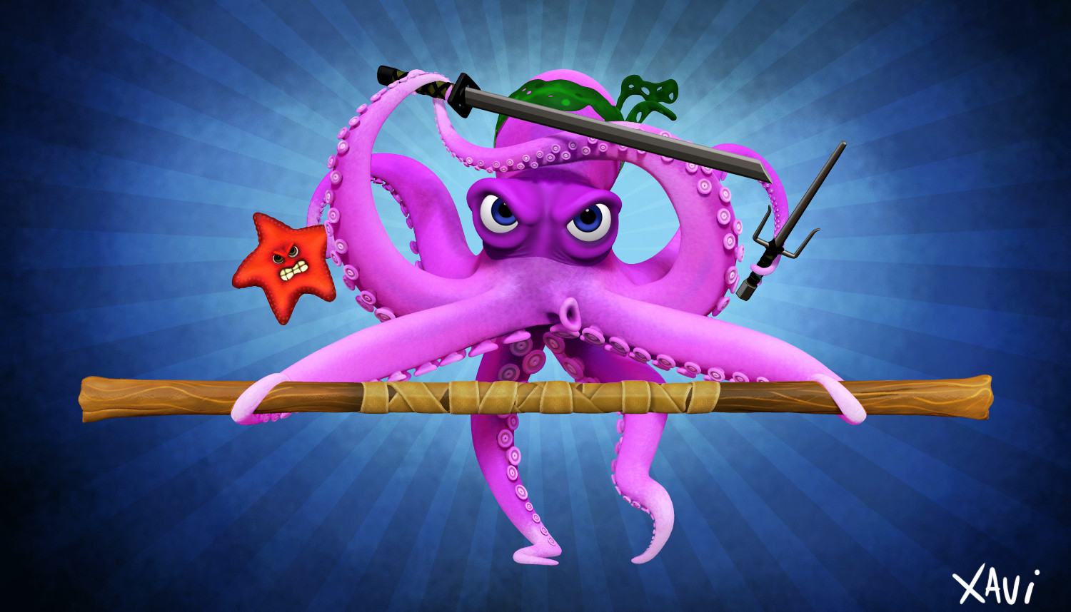 ArtStation - Ninja Octopus