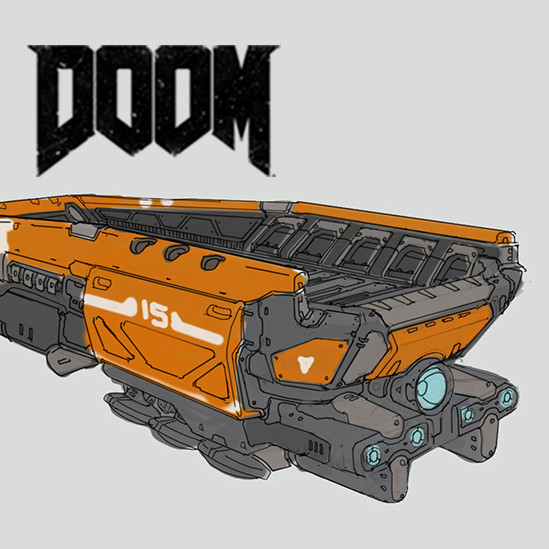 ArtStation - Doom 2016 Hover Platform Ship