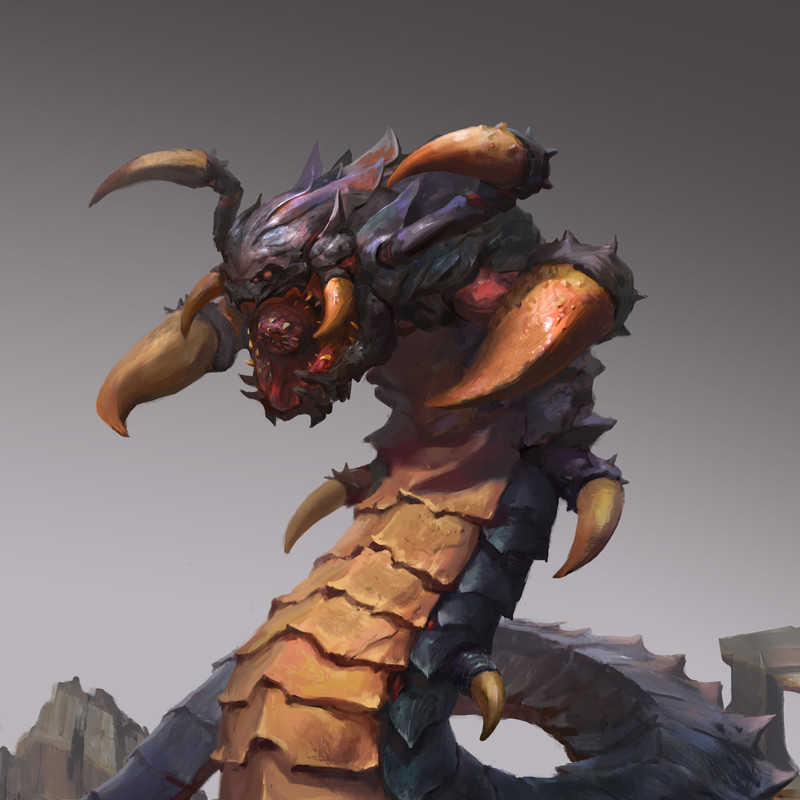 ArtStation - Rock jimushi progenitor & other Monsters
