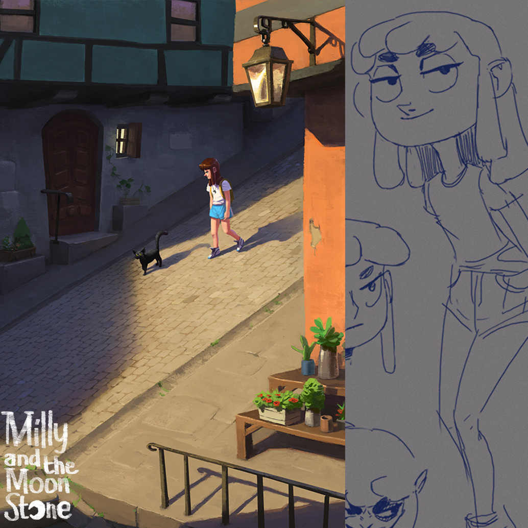 ArtStation - Milly and the Moon Stone