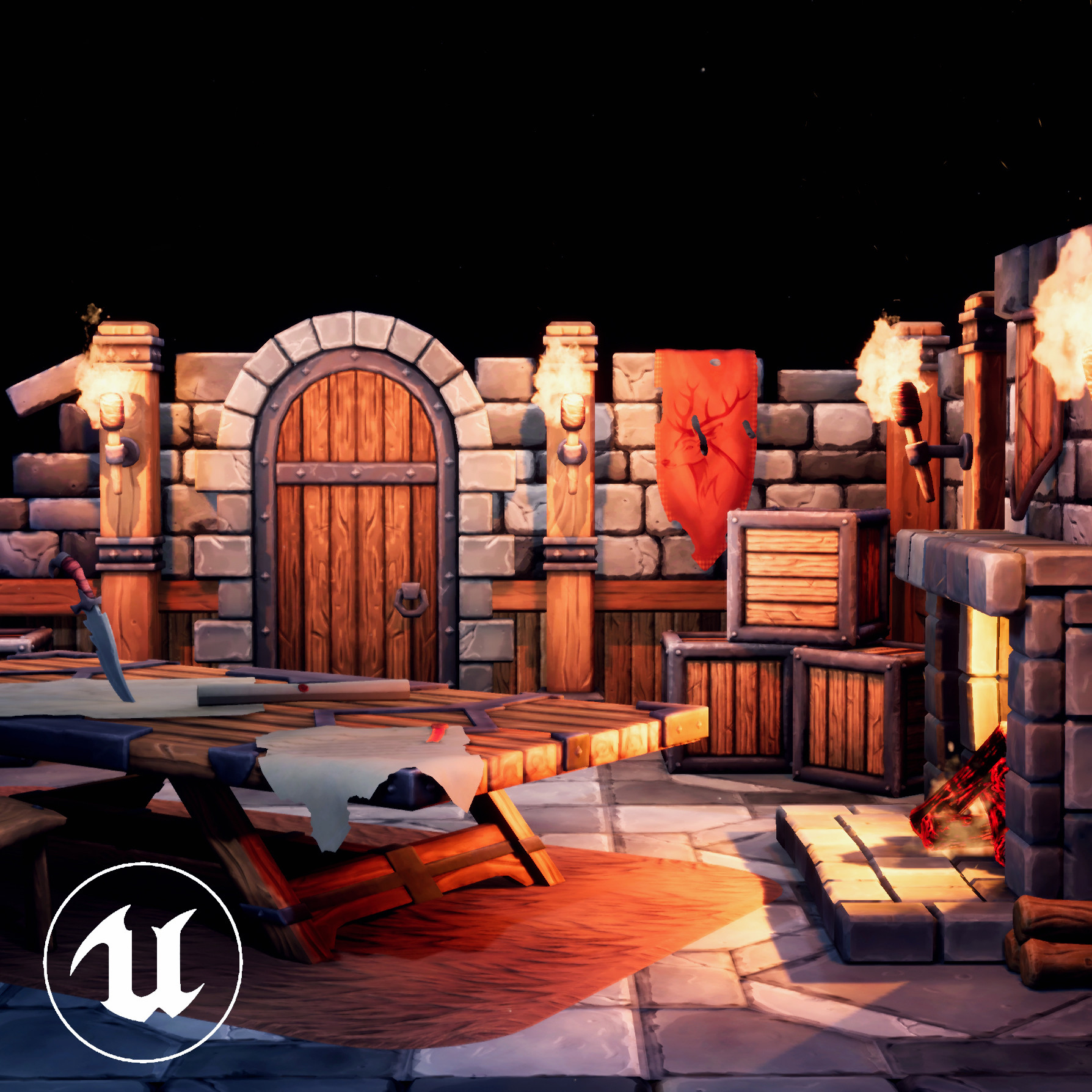 ArtStation - Stylized Castle room environment on UE4