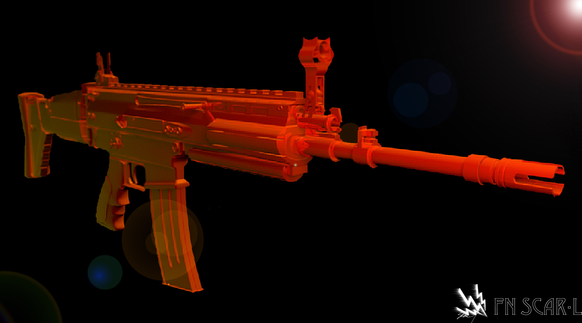 ArtStation - Gold FN SCAR-L