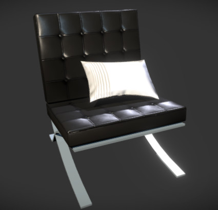 ArtStation - Low Poly PBR Chair test