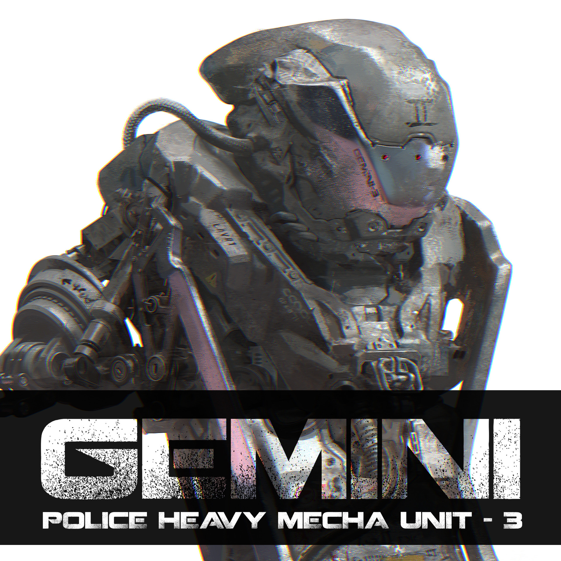 ArtStation - Gemini- police heavy mecha unit