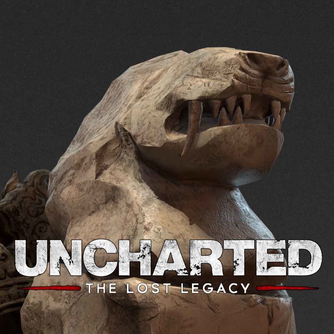 ArtStation - Uncharted: The Lost Legacy - Broken Lion Statue