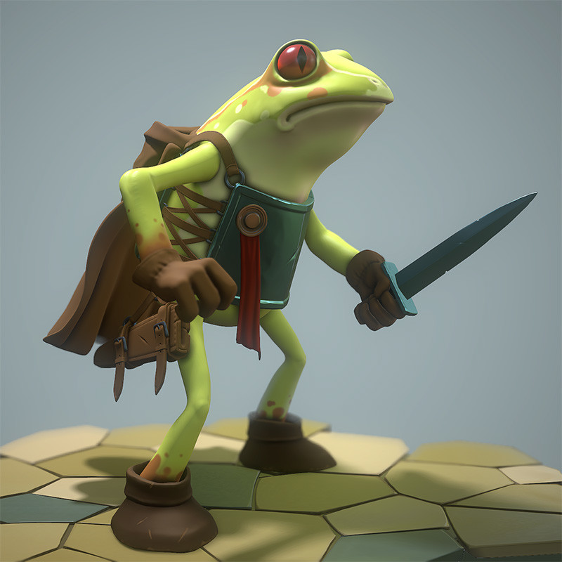 ArtStation - Frog Knight - Sculptober 2017