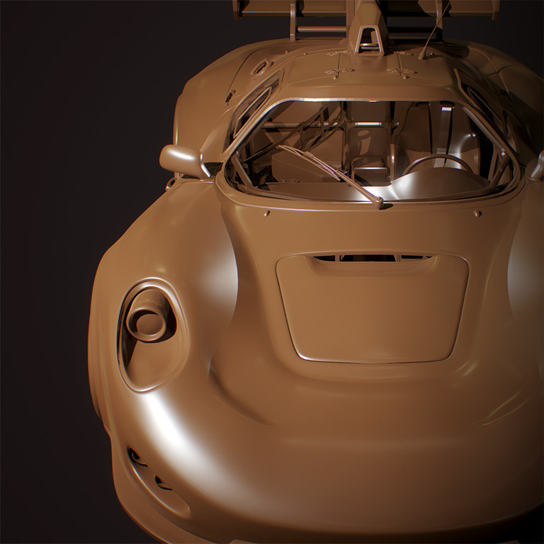 ArtStation - Racecar Clay Renders
