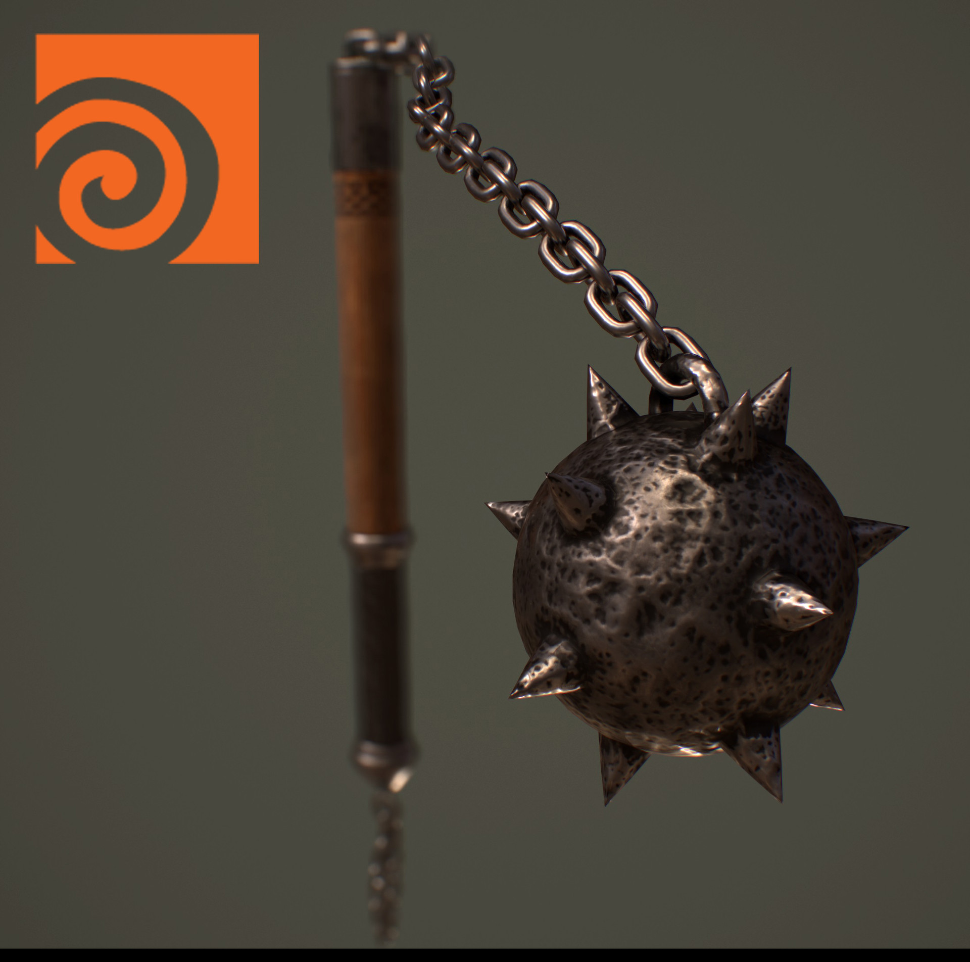 ArtStation - Flail Weapon - Procedural Modeling In Houdini