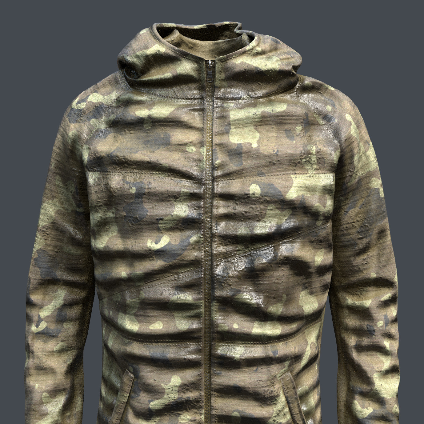 ArtStation - dirty muddy jacket