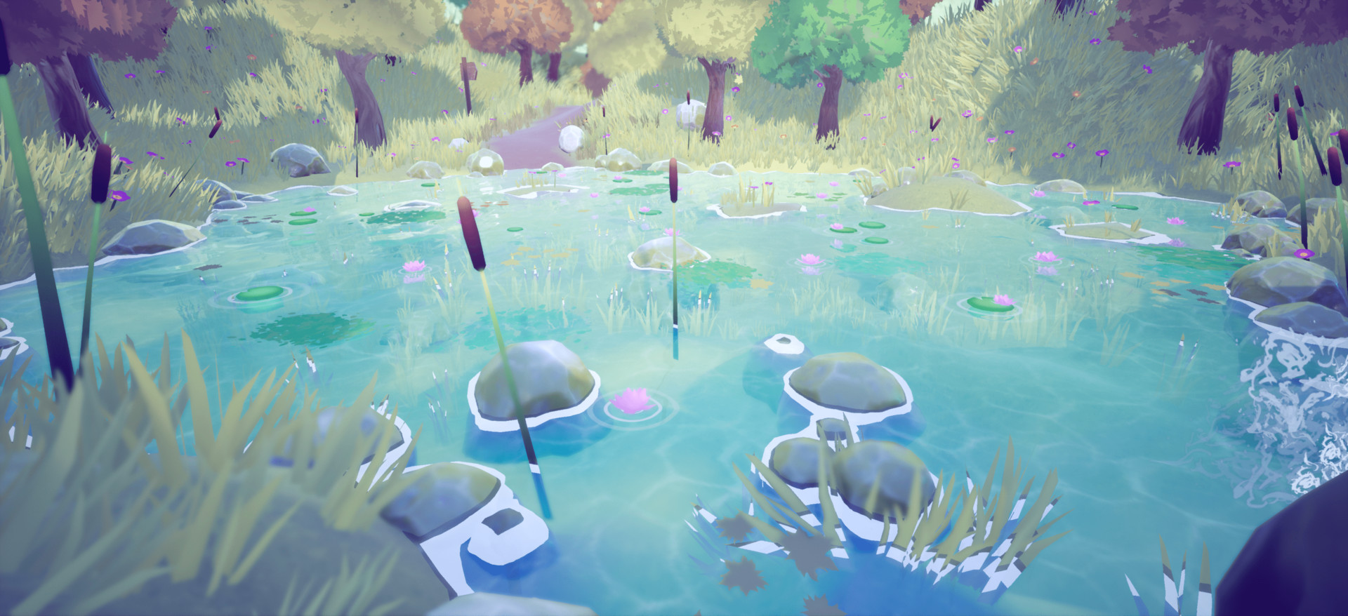 ArtStation - Stylized Peaceful Pond