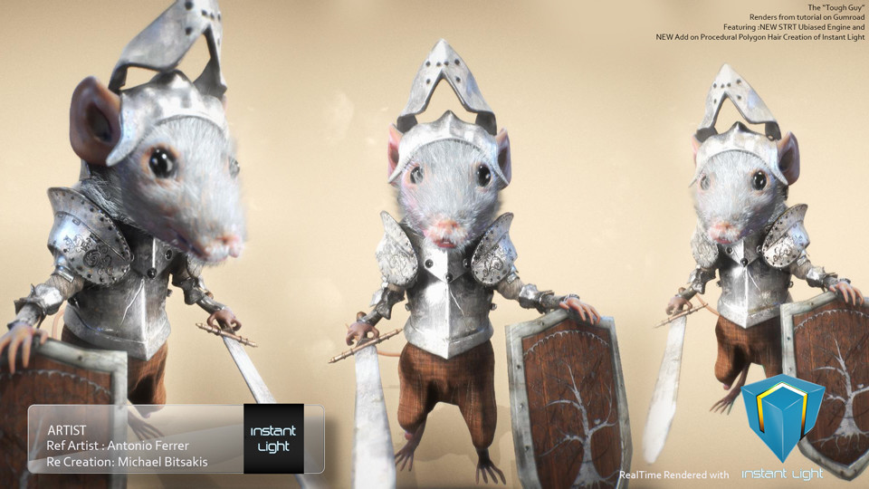 ArtStation - Mouse Hero Character Based on Concept from Antonio Ferrer