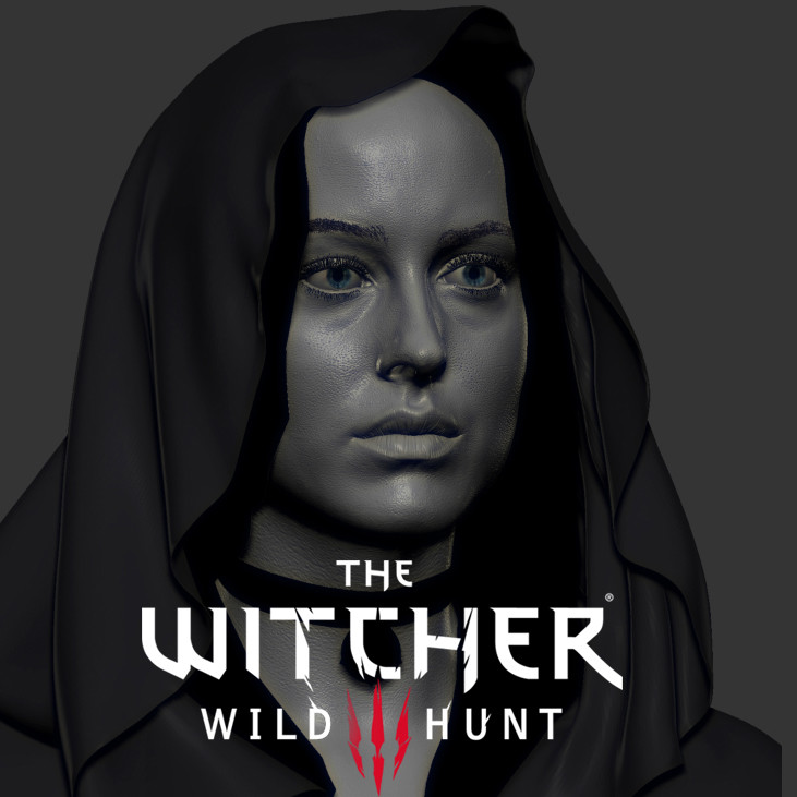 ArtStation - THE WITCHER 3 - THE TRAIL Yennefer head and hood modeling ...