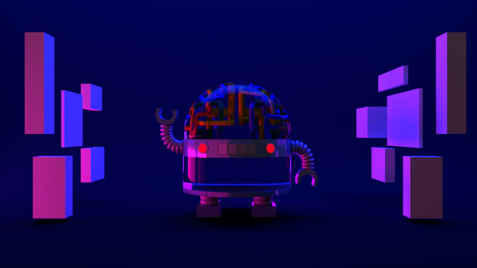 ArtStation - Robot + Lighting practice