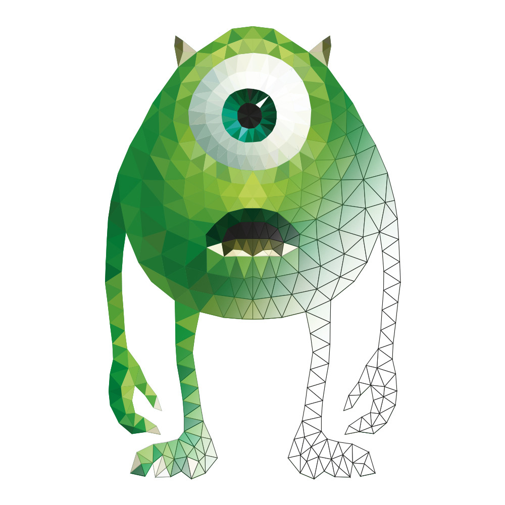 ArtStation - Polygonal Art | Mike Wazowski