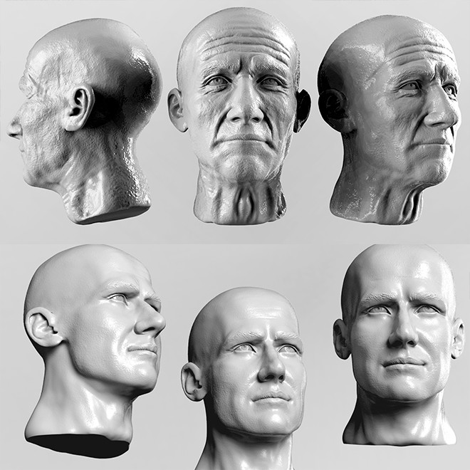 ArtStation - Male heads