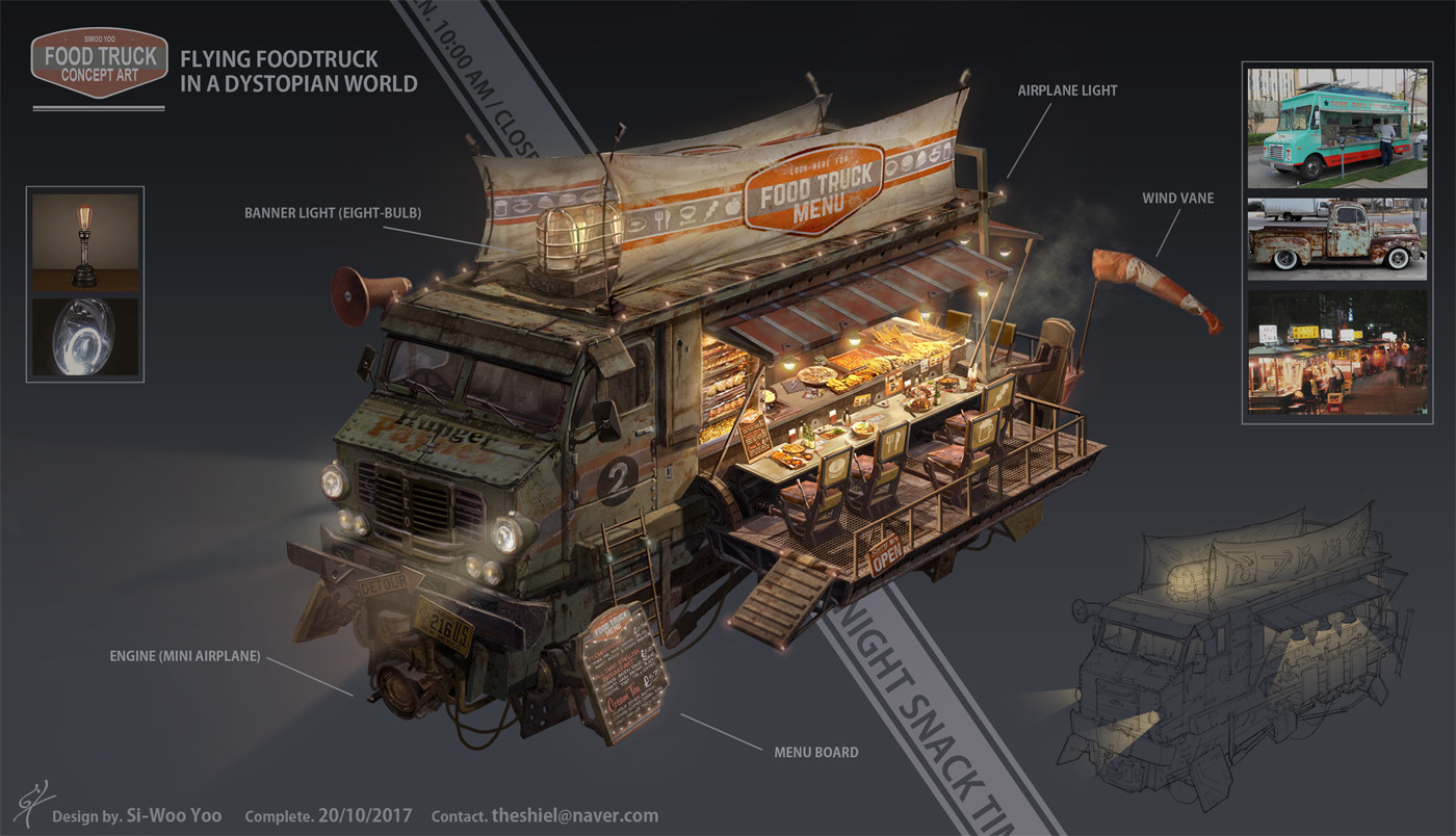 ArtStation - FLYING FOODTRUCK