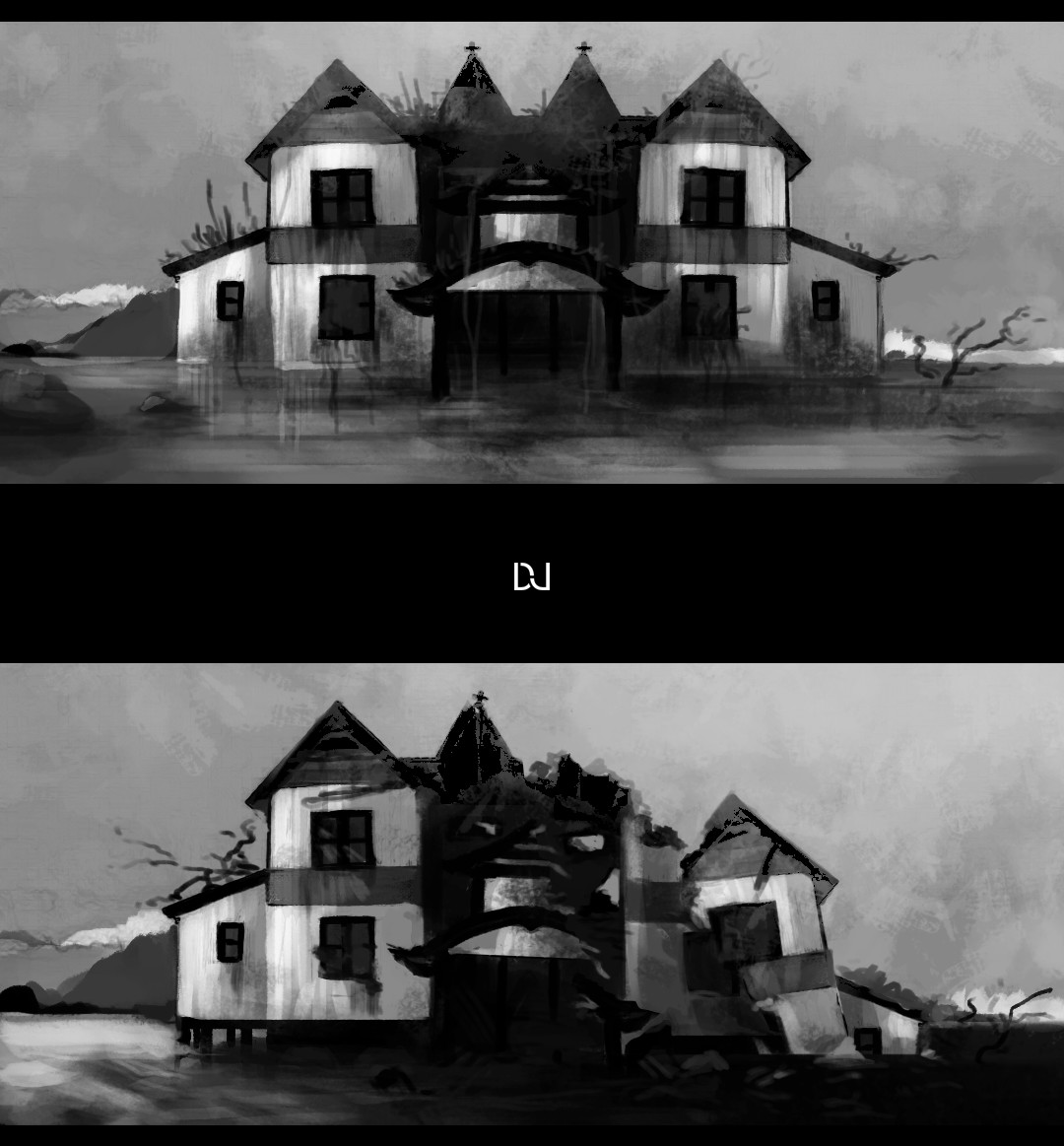 ArtStation - Abandoned building concept