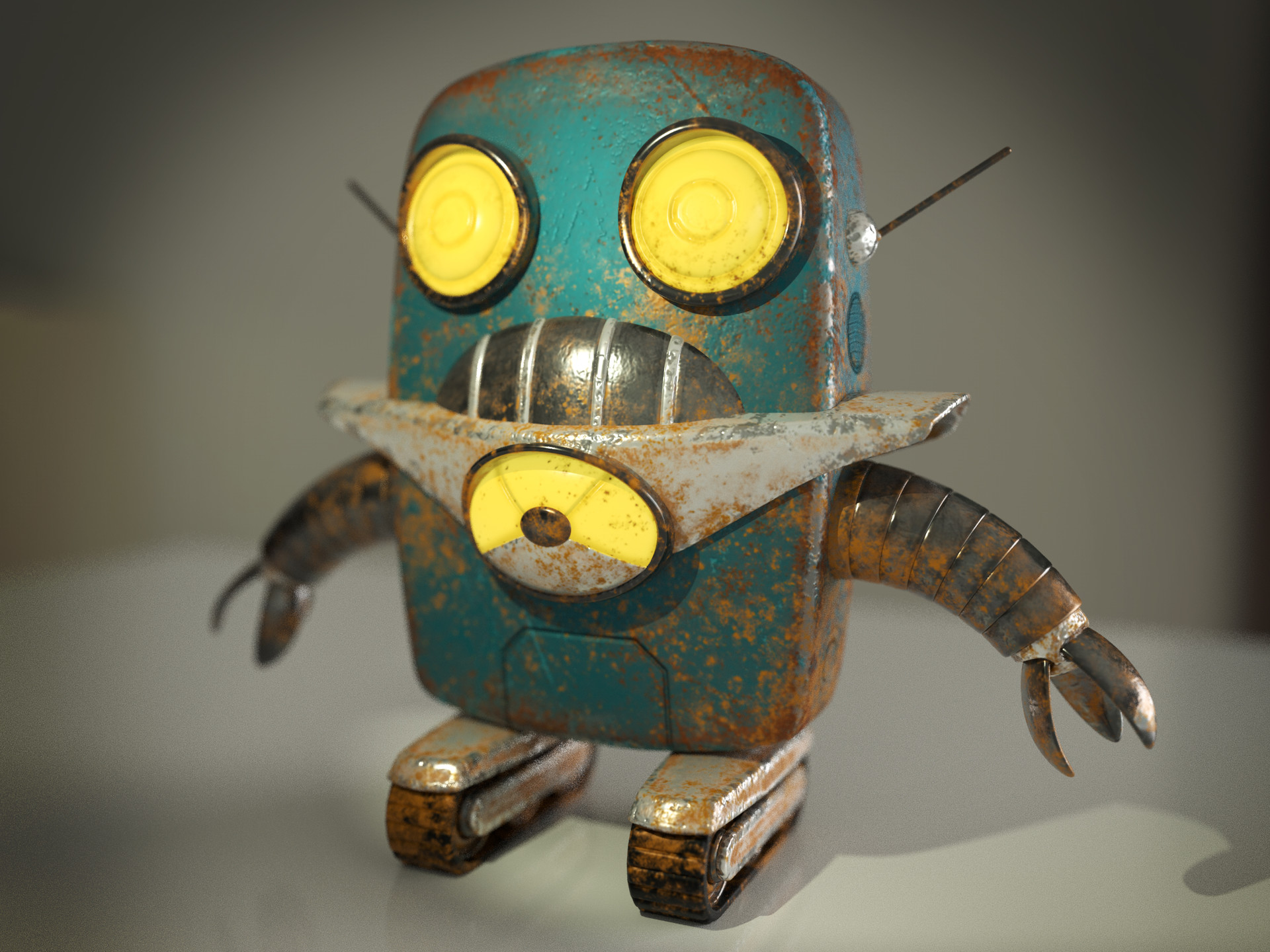 ArtStation - Rusty RetroBot Character
