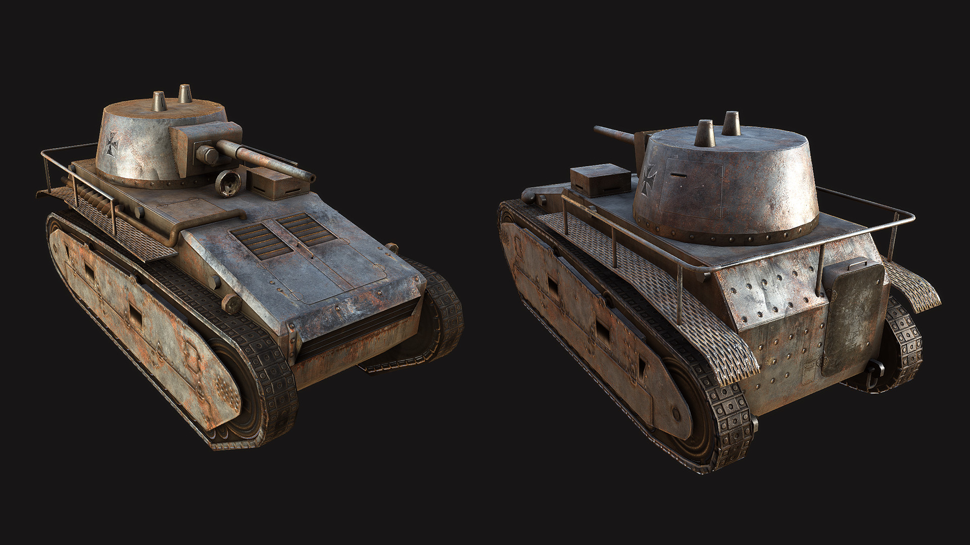 ArtStation - Rheinmetall Leichttraktor VK31 (lowpoly version)