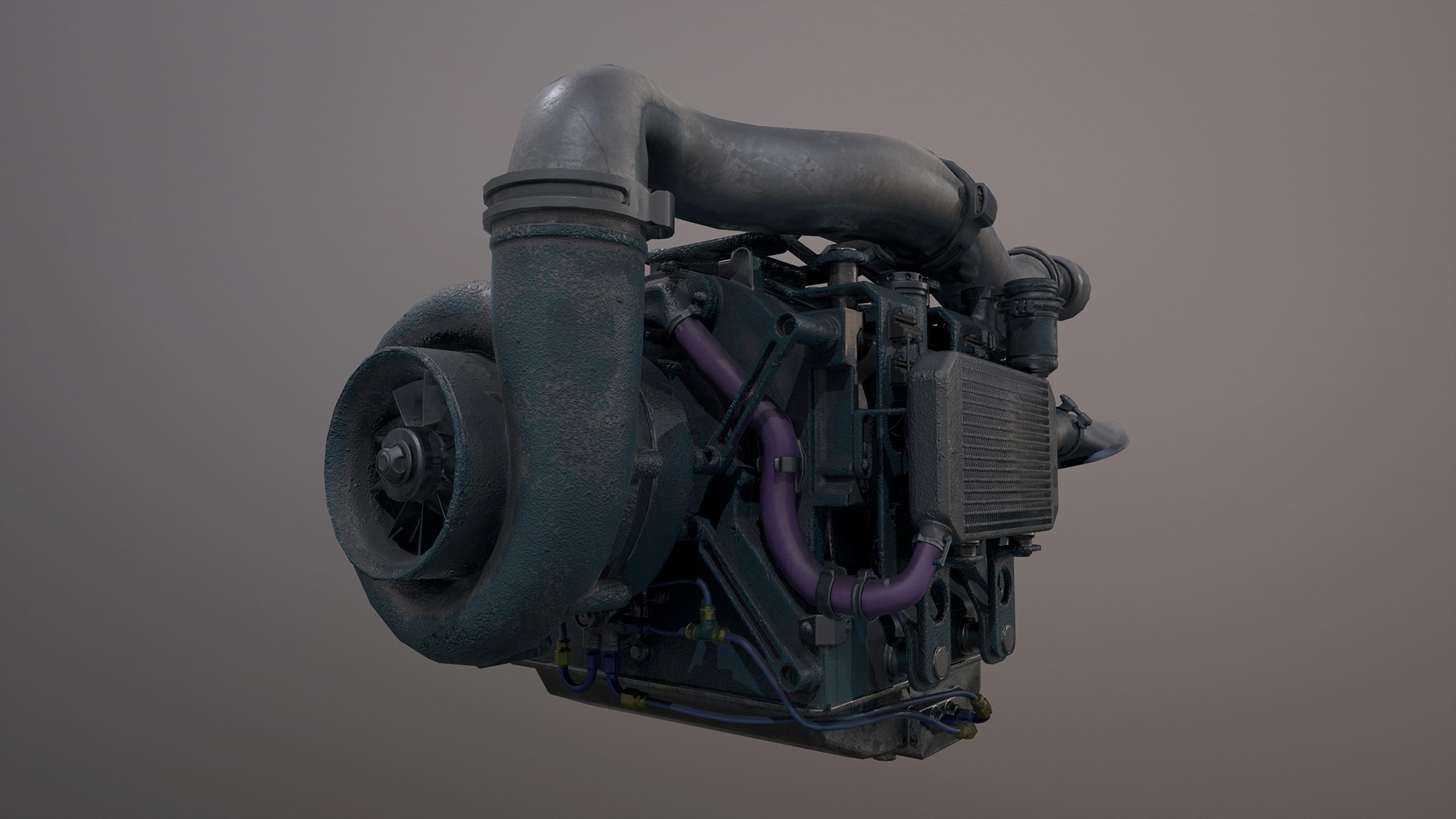 ArtStation - Procharged Rotary Engine - Textured