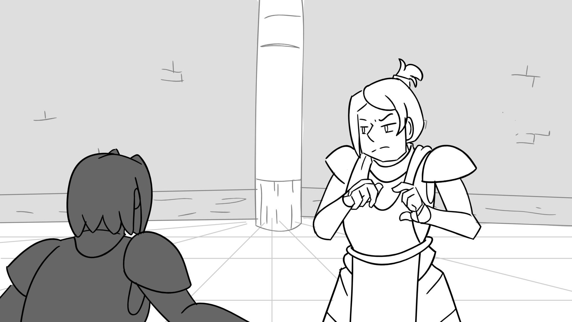 ArtStation - Combat Storyboard with Designs [Knight Fight]