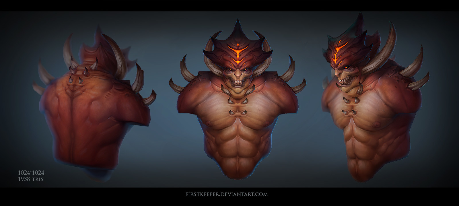 ArtStation - Demon heads practice
