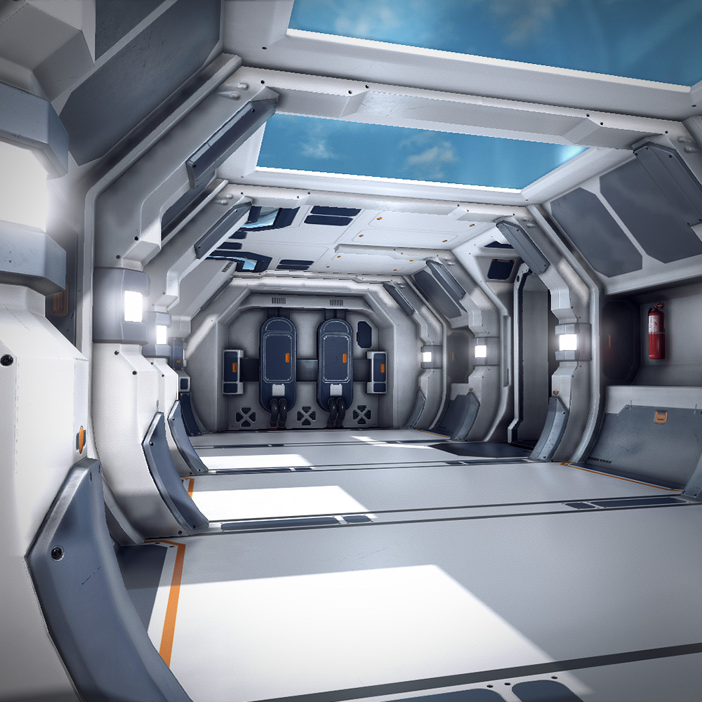 ArtStation - Sci-Fi Infirmary Hallway