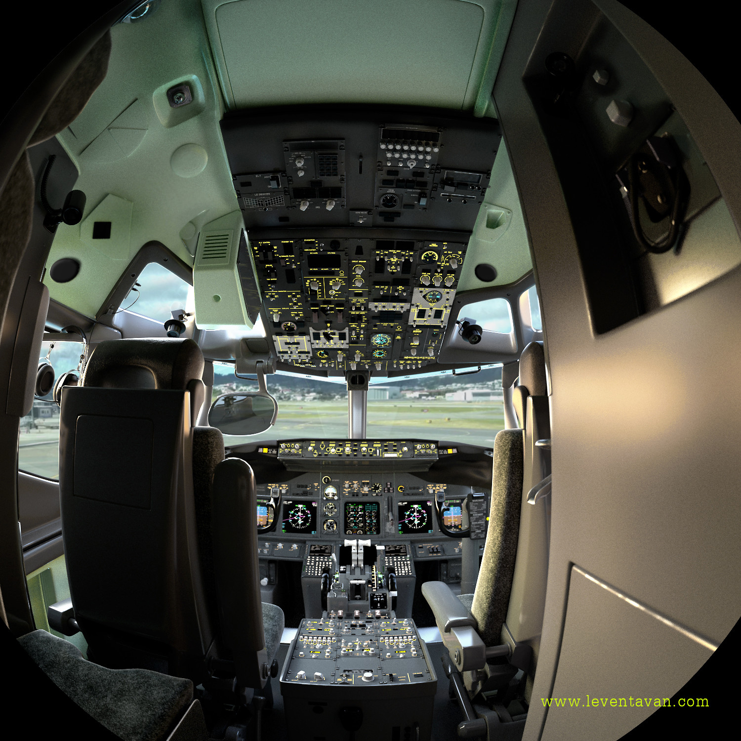 ArtStation - Boeing 737 Flight Deck