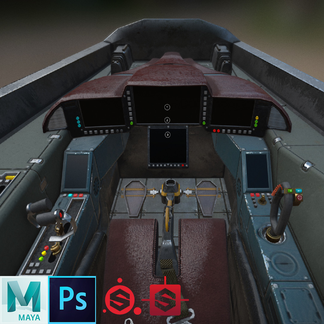 ArtStation - Space Racer Cockpit