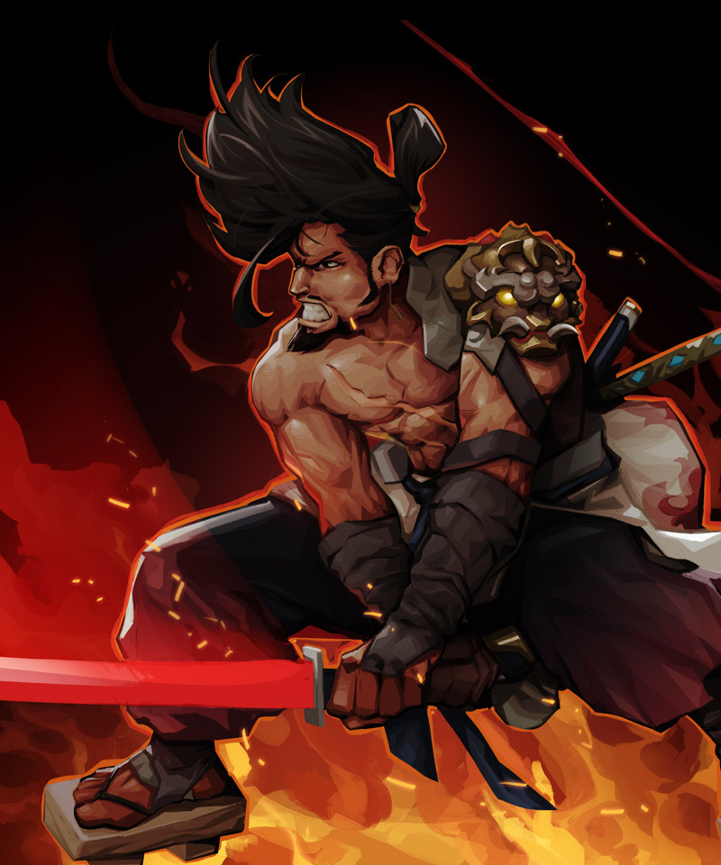 ArtStation - Flaming Samurai