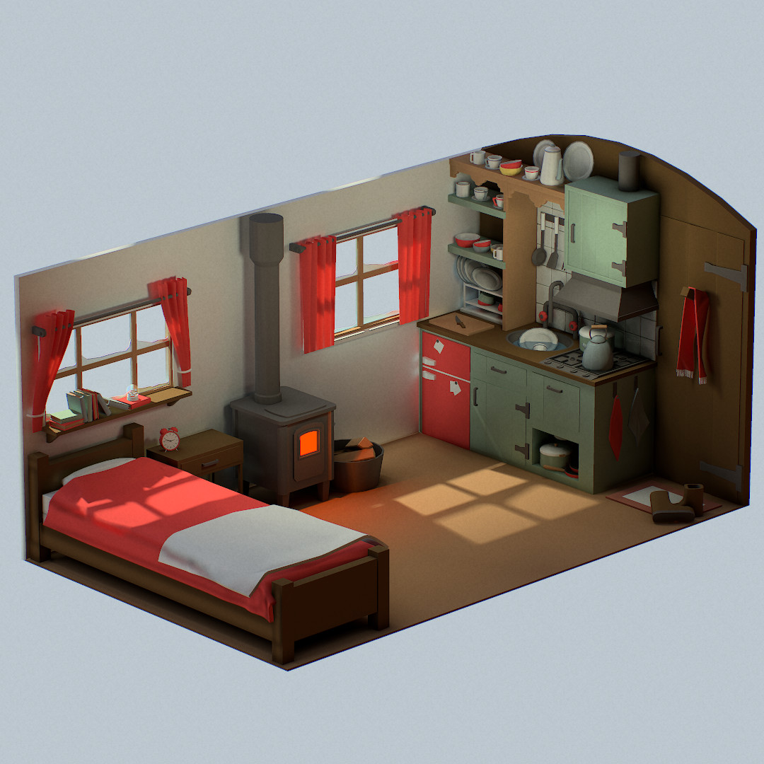 ArtStation - Isometric Room