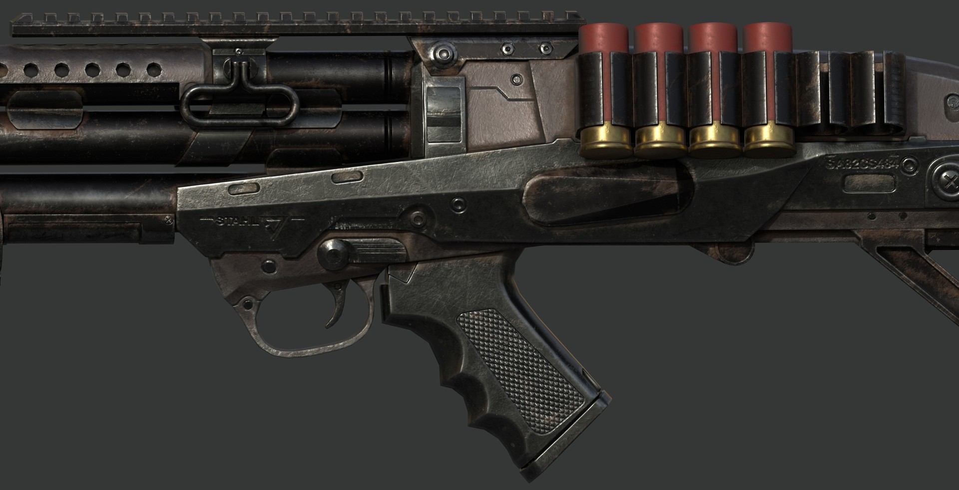 ArtStation - Shotgun (game mesh)