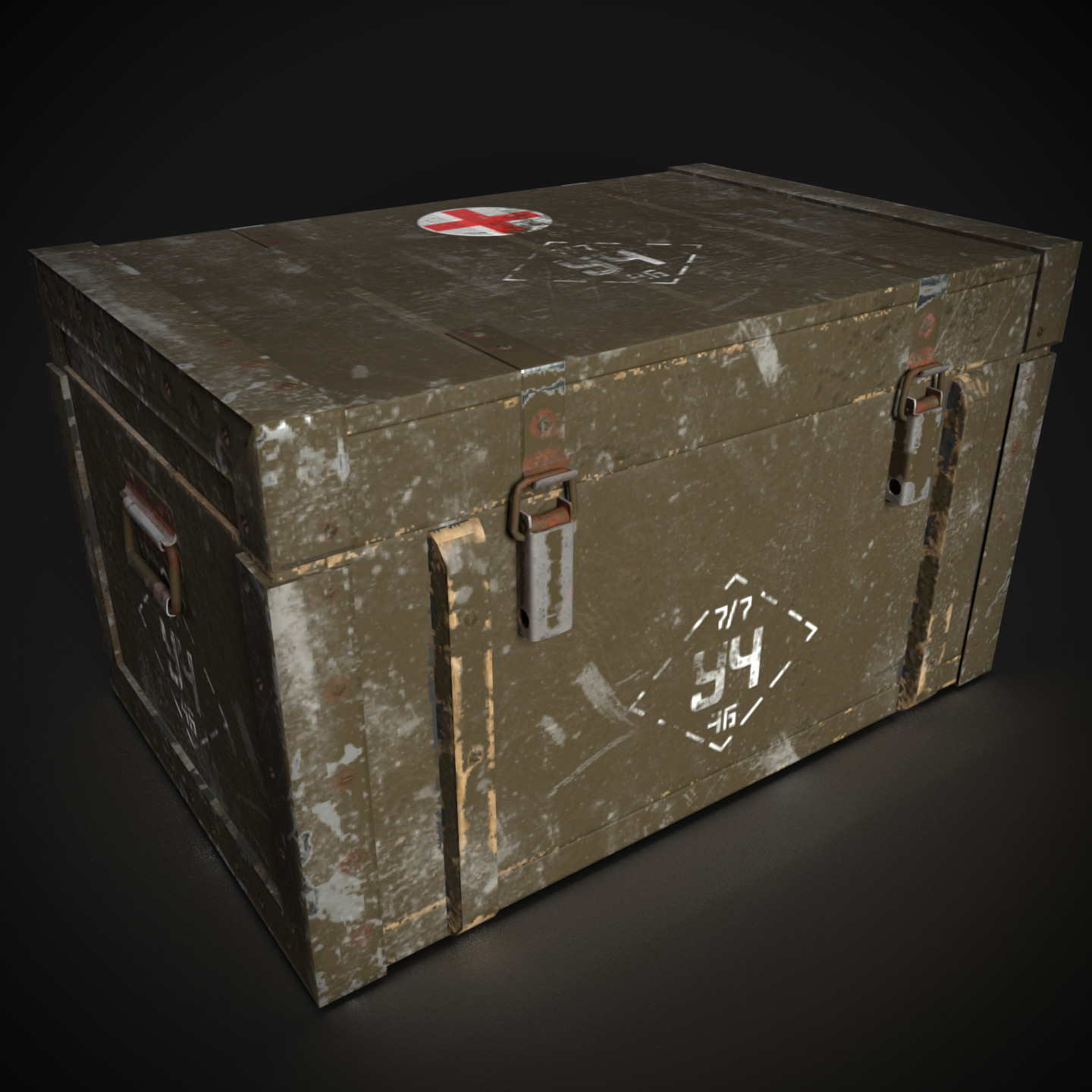 ArtStation - Old army medical crate